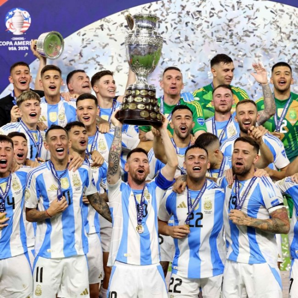 Messi Argentina match shirt vs Colombia - Copa America final match